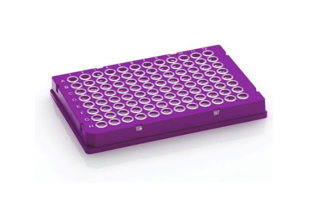 Coloured 96-well skirted PCR plates